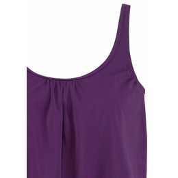Lascana Oversize-Tankini 'Classic' violett Gr. 36. Ohne B&uuml;gel