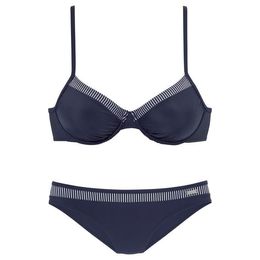 Lascana Set: B&uuml;gel-Bikini 'Emilia' blau Gr. 44 Cup D. Mit B&uuml;gel