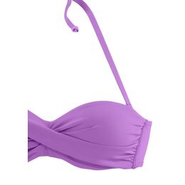 s.Oliver Bandeau-Bikini-Top 'Spain' lila Gr. 34 Cup D. Mit B&uuml;gel Und Mit Seitlichen St&auml;bchen
