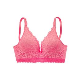 Lascana Bralette-BH pink Gr. 80G. Ohne B&uuml;gel. Nachhaltig.