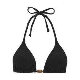 Lascana Triangel-Bikini-Top 'Fay' schwarz Gr. 40 Cup A/B. Mit Zierperlen. Ohne B&uuml;gel. Nachhaltig.