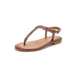 VIVANCE Zehentrenner 'Sandalette, Sommerschuh, Sandale, Ledersandale,' cognac Gr. 39 f&uuml;r Damen