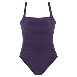 Lascana Badeanzug 'Annelie' lila Gr. 38 Cup C. Mit Raffung. Ohne B&uuml;gel