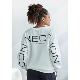 French Connection Sweatshirt mehrfarbig Gr. 44/46 f&uuml;r Damen. Rundhals und Print, Logoschriftzug, Logodruck. L&auml;ssig Geschnitten. Nachhaltig.