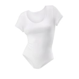 VIVANCE BY LASCANA T-Shirt-Body wei&szlig; Gr. 48/50 f&uuml;r Damen. Mit Rundhals. Ohne B&uuml;gel. K&ouml;rpernah. Nachhaltig.