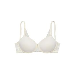 Lascana Minimizer-BH beige Gr. 100E. Mit Schmuckelement, Spitze. Mit B&uuml;gel
