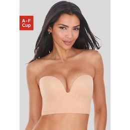 Lascana Corsage ', Push-up-BH, BH ohne Tr&auml;ger, Tr&auml;gerloser BH, Multiway-BH' toffee Gr. 75 Cup E f&uuml;r Damen. Mit herzf&ouml;rmiger Ausschnitt