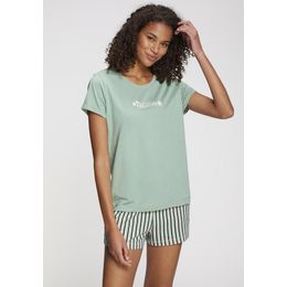 s.Oliver Pyjamashorts mehrfarbig Gr. 44/46 f&uuml;r Damen. Mit Allover-Druck. Basic. Nachhaltig.