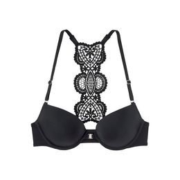 Lascana Push-up-BH schwarz Gr. 75D. Mit Herausnehmbaren Kissen und mit B&uuml;gel
