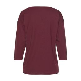s.Oliver Pyjamaoberteil rot Gr. 40/42 f&uuml;r Damen. Mit Rundhals. Bequem. Nachhaltig.
