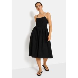 LSCN BY LASCANA Midikleid schwarz Gr. 38 f&uuml;r Damen. Mit ohne Ausschnitt. Figurumspielend