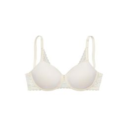 Lascana Minimizer-BH beige Gr. 80F. Mit Schmuckelement, Spitze. Mit B&uuml;gel