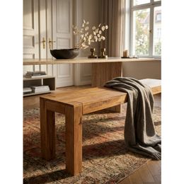 KADIMA DESIGN Esszimmerbank MUMBAI Massivholz Landhausstil, Akazie 180x35x45 cm