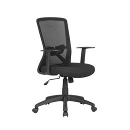 ByLiving B&uuml;rostuhl LONG, Webstoffbezug schwarz, Kunststoff schwarz