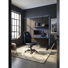 KADIMA DESIGN Kinderdrehstuhl H&ouml;henverstellbar Ergonomisch Ohne Armlehne LUAN, Schwarz 63x63x103 cm