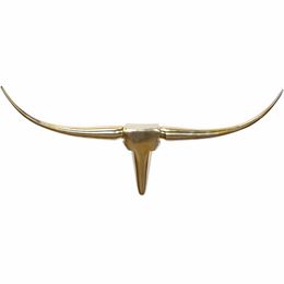 KADIMA DESIGN Wanddeko Geweih Bull Aluminium 125 cm breit, Gold 100x6x40 cm