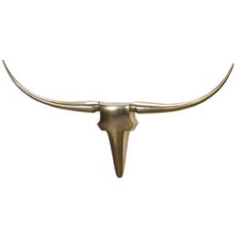 KADIMA DESIGN Wanddeko Geweih Bull Aluminium 125 cm breit, Gold 125x10x60 cm