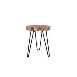 ByLiving Beistelltisch NASTI, Breite 38 cm, Akazie natur/schwarz