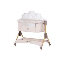 Chipolino Beistellbett Sleep&acute;n Fold Matratze R&auml;der Schwingfunktion Wickelauflage creme