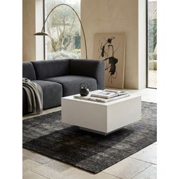 KADIMA DESIGN Couchtisch Quadratisch in Wei&szlig;, Modernes Design, 60x60x35.5 cm, Material Spanplatte