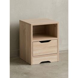 KADIMA DESIGN Nachttisch Schublade Ablage Modern Klein, Sonoma 31x31x43 cm