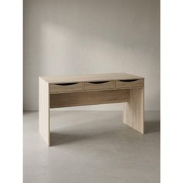 KADIMA DESIGN Schreibtisch &ndash; Sonoma Eiche, 120 cm, 3 Schubladen, kompakt, modern