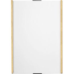 moedel Wandschild LMH, DIN A3, Hochformat, Holzrahmen mit Kappen, Klebe- oder Schraubmontage, B 309 x H 420 mm, silber/Ahorn