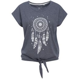 Gina Damen T-Shirt mit Knotendetail