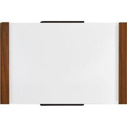 moedel T&uuml;rschild LMH, DIN A6, Holz- und Aluminiumrahmen, individuell beschriftbar, Polyester-Abdeckung, Klebemontage, B 160 x H 103 mm, Nussbaum