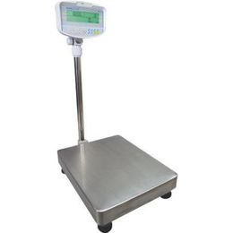 Boden-Z&auml;hlwaage Adam GFC 75, W&auml;gebereich 5 g-75 kg, LC-Display, Ziffernblock, RS-232, Netzanschluss/Akku, B 400 x T 620 x H 860 mm, Edelstahl, grau