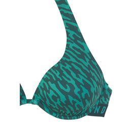 ELBSAND Set: B&uuml;gel-Bikini 'Naja' blau Gr. 36 Cup F. Mit Logoschriftz&uuml;ge. Mit B&uuml;gel. Nachhaltig.
