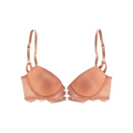 Lascana Push-up-BH 'Eleonora' kupferfarben Gr. 75D. Vergr&ouml;&szlig;ert Optisch Die B&uuml;ste und mit B&uuml;gel
