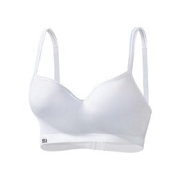 H.I.S. H.I.S Sport-BH wei&szlig; Gr. 80AA. Mit Integriertem Kissen und mit B&uuml;gel