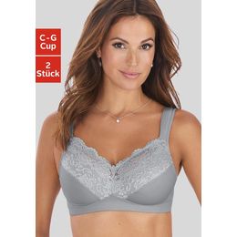 PETITE FLEUR BY LASCANA Soft-BH grau Gr. 110G. Ohne B&uuml;gel