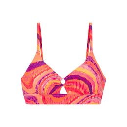 Bruno Banani Triangel-Bikini-Top 'Kira' mehrfarbig Gr. 36 Cup A/B. Mit Zierring. Ohne St&auml;bchen Und Ohne B&uuml;gel. Nachhaltig.