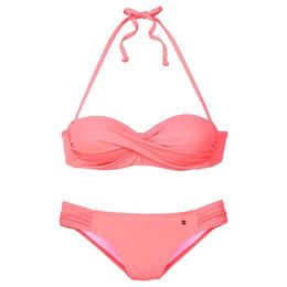 s.Oliver Set: B&uuml;gel-Bandeau-Bikini 'Soft' peach Gr. 34 Cup C. Mit B&uuml;gel. Nachhaltig.