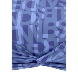 ELBSAND Crop-Bikini-Top 'Letra' blau Gr. 34 Cup C/D. Ohne B&uuml;gel Und Mit Seitlichen St&auml;bchen. Nachhaltig.