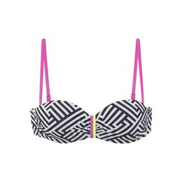 Buffalo B&uuml;gel-Bandeau-Bikini-Top 'Gioletta' mehrfarbig Gr. 38 Cup A. Mit B&uuml;gel Und Mit Seitlichen St&auml;bchen. Nachhaltig.