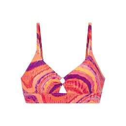 Bruno Banani Triangel-Bikini-Top 'Kira' mehrfarbig Gr. 36 Cup C/D. Mit Zierring. Ohne St&auml;bchen Und Ohne B&uuml;gel. Nachhaltig.