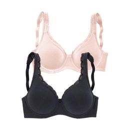 PETITE FLEUR BY LASCANA T-Shirt-BH beige Gr. 100D. Mit B&uuml;gel. Nachhaltig.