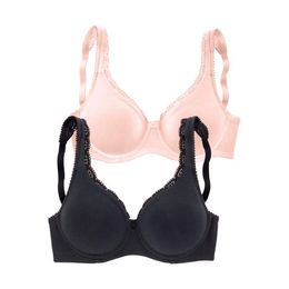 PETITE FLEUR BY LASCANA T-Shirt-BH beige Gr. 75D. Mit B&uuml;gel. Nachhaltig.
