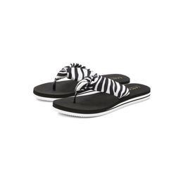 Lascana Badezehentrenner 'Sandale, Badeschuh, Pantolette, Badelatsche, Flip Flop, Sommerschuh,' mehrfarbig Gr. 42 f&uuml;r Damen. Mit Print
