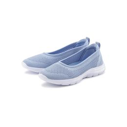Lascana Sneaker Ballerinas 'Halbschuh, Slip-On-Sneaker,' blau Gr. 43 f&uuml;r Damen