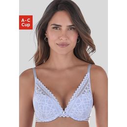 s.Oliver Push-up-BH 'Milene' blau Gr. 85A. Vergr&ouml;&szlig;ert Optisch Die B&uuml;ste und mit B&uuml;gel