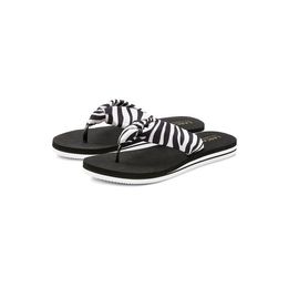 Lascana Badezehentrenner 'Sandale, Badeschuh, Pantolette, Badelatsche, Flip Flop, Sommerschuh,' mehrfarbig Gr. 41 f&uuml;r Damen. Mit Print