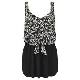 Lascana Badeanzug Damen Gr&ouml;&szlig;e S schwarz / wei&szlig;