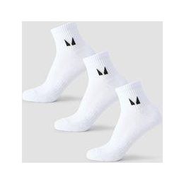 MP Unisex Ankle Socks (3 Pack) - White - UK 2-5