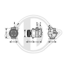 DIEDERICHS Kompressor, Klimaanlage dck1034 f&uuml;r VW