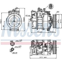 NISSENS Kompressor, Klimaanlage 89223 f&uuml;r Audi