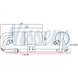 NISSENS Trockner, Klimaanlage 95505 f&uuml;r Ford